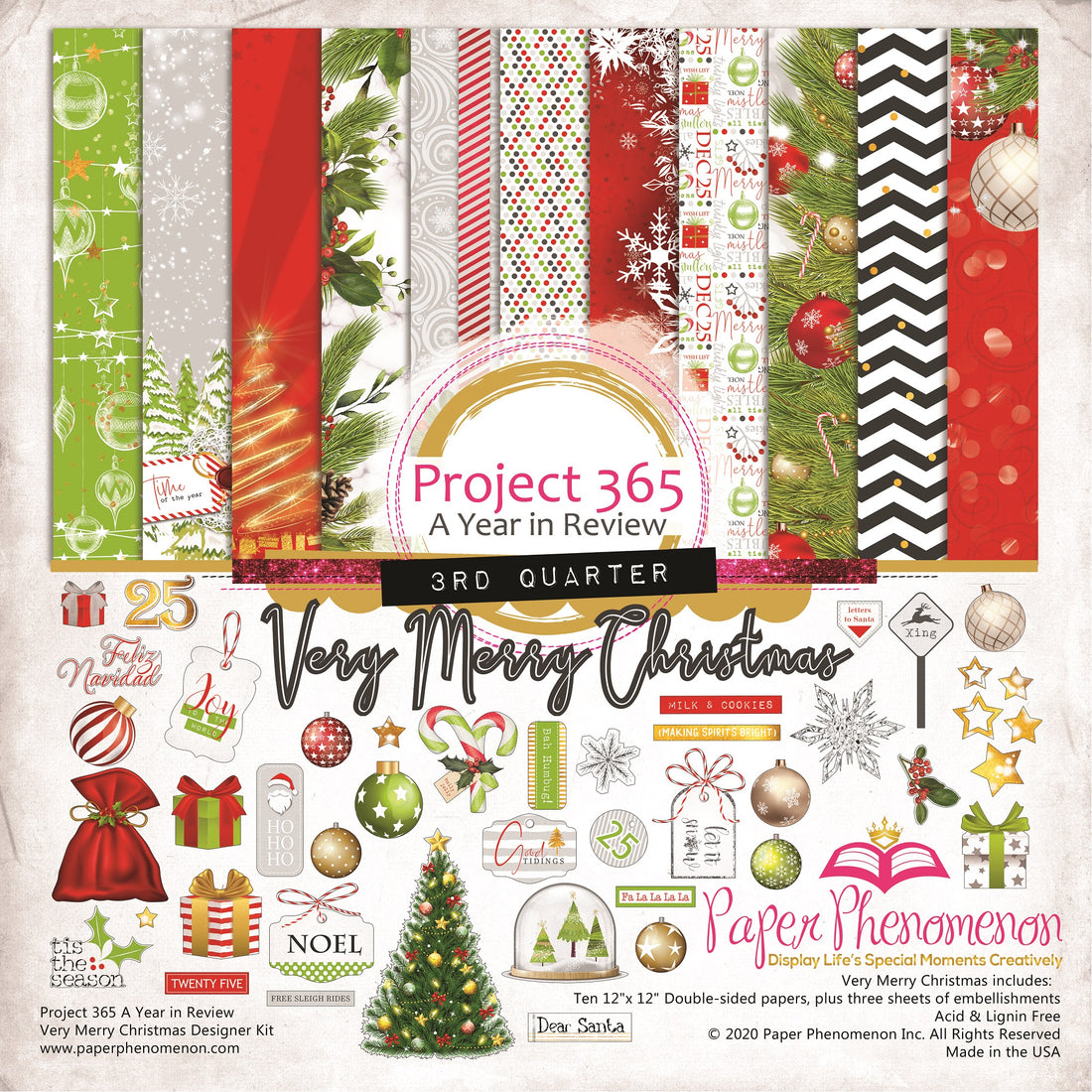 Digital Paper Collection - Very Merry Christmas – Paper Phenomenon