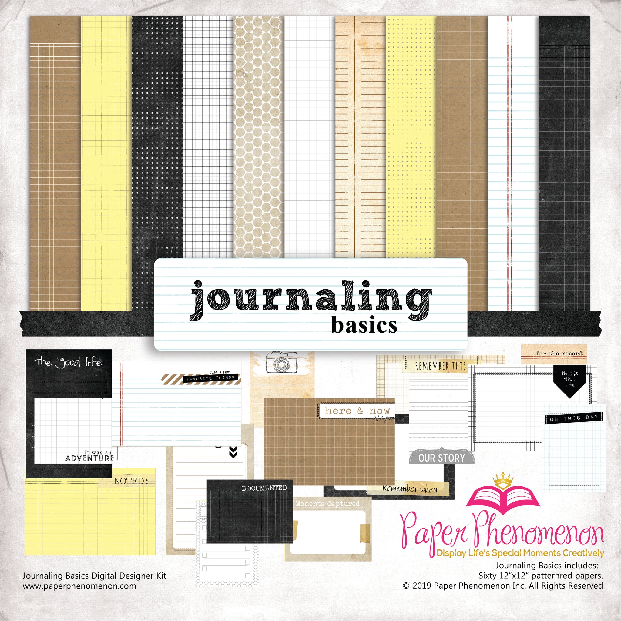 Digital Paper Collection - Journaling Basics – Paper Phenomenon