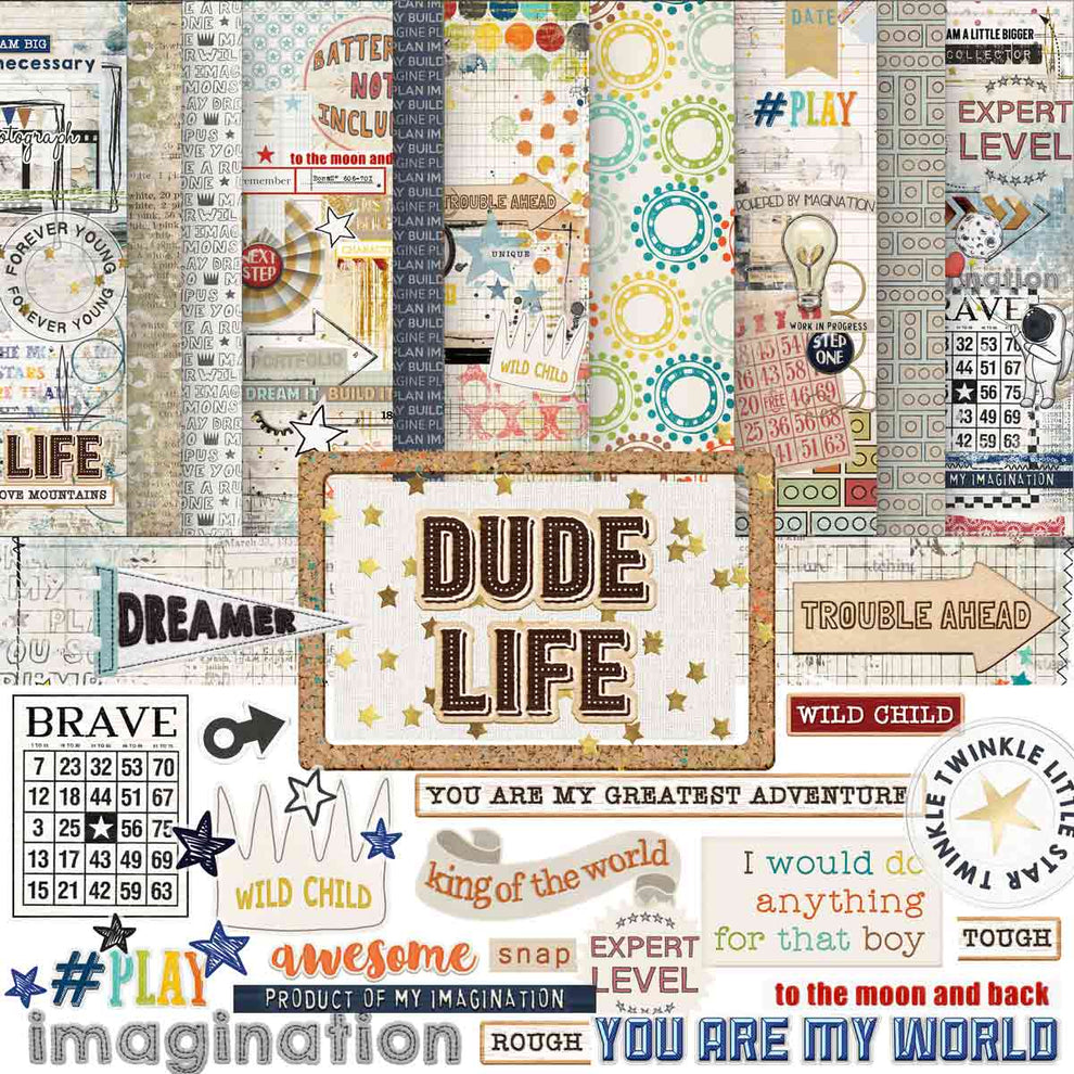 Digital Paper Collection - Dude Life – Paper Phenomenon
