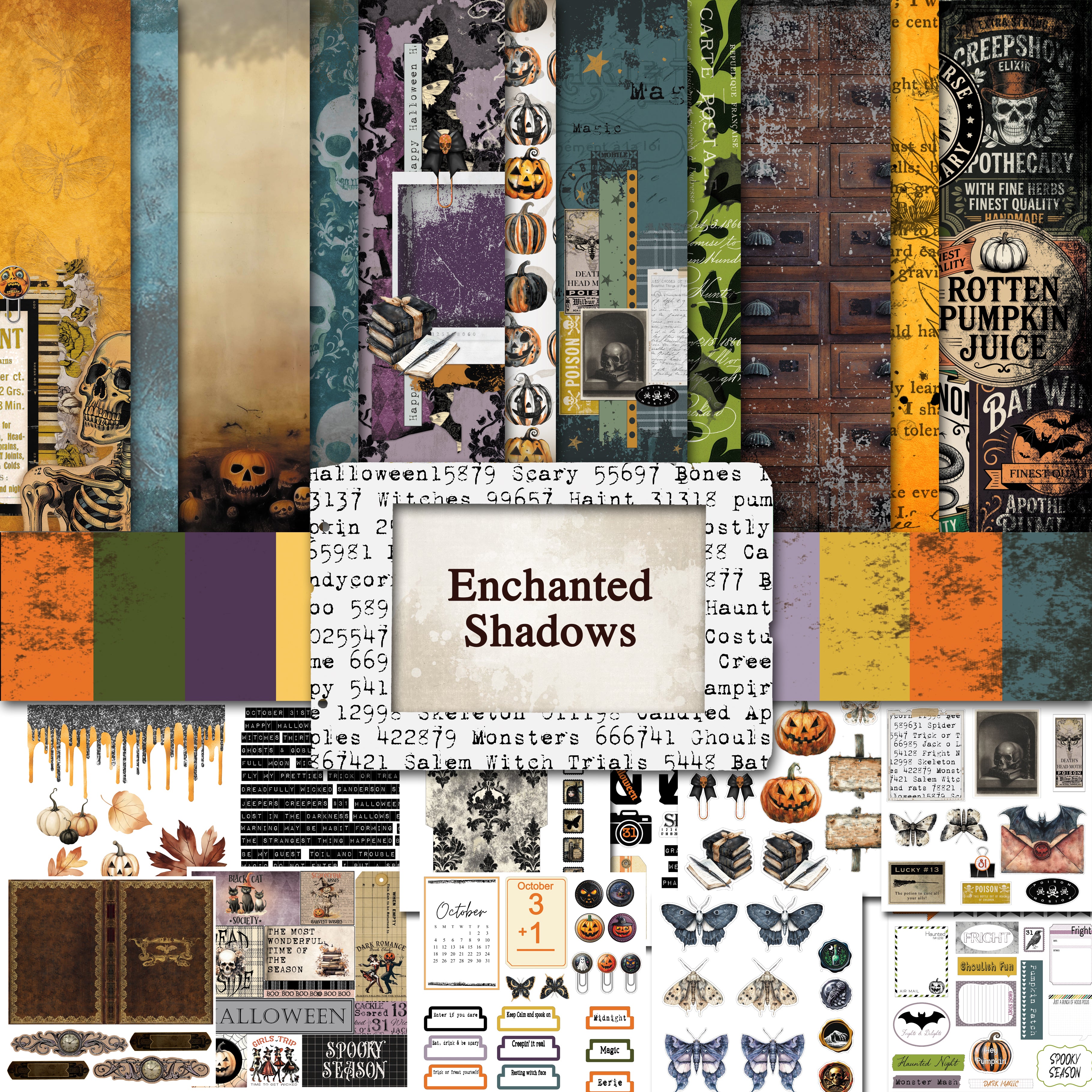 Digital Paper Collection - Enchanted Shadows - 2025 Moving Parts Minis ...